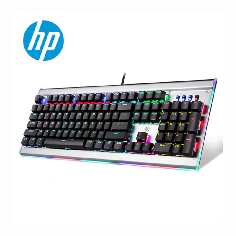 HP Teclado Gamer Mecánico Hp Gk400f Plata RGB | falabella.com