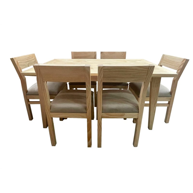MUEBLES NATIVA Comedor Vendetta 90x150 6 sillas beige | falabella.com