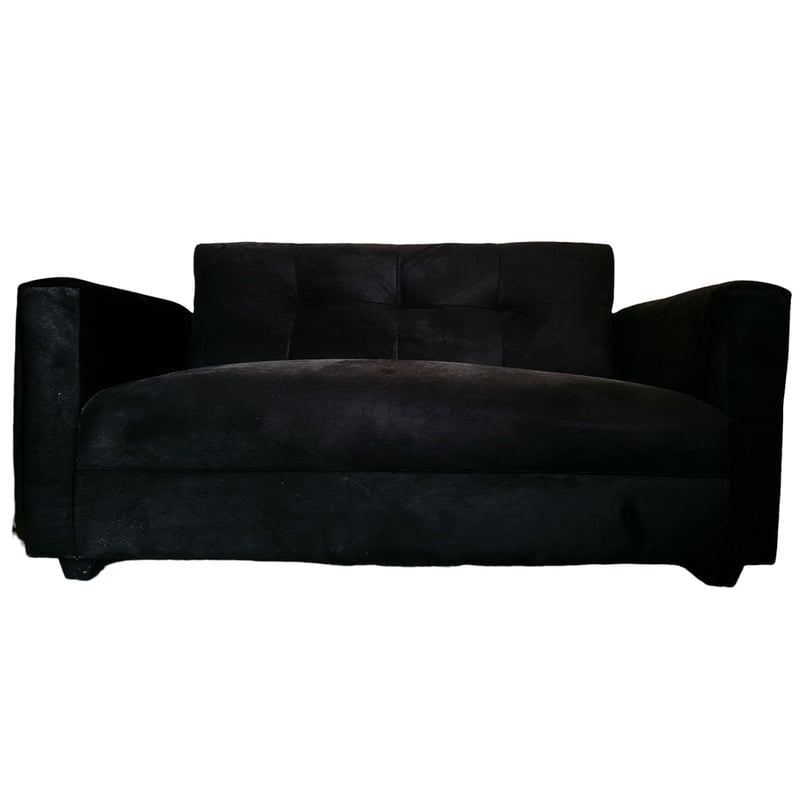 GENERICO Sofa 2 Cuerpos Felpa Negro Ruan | falabella.com