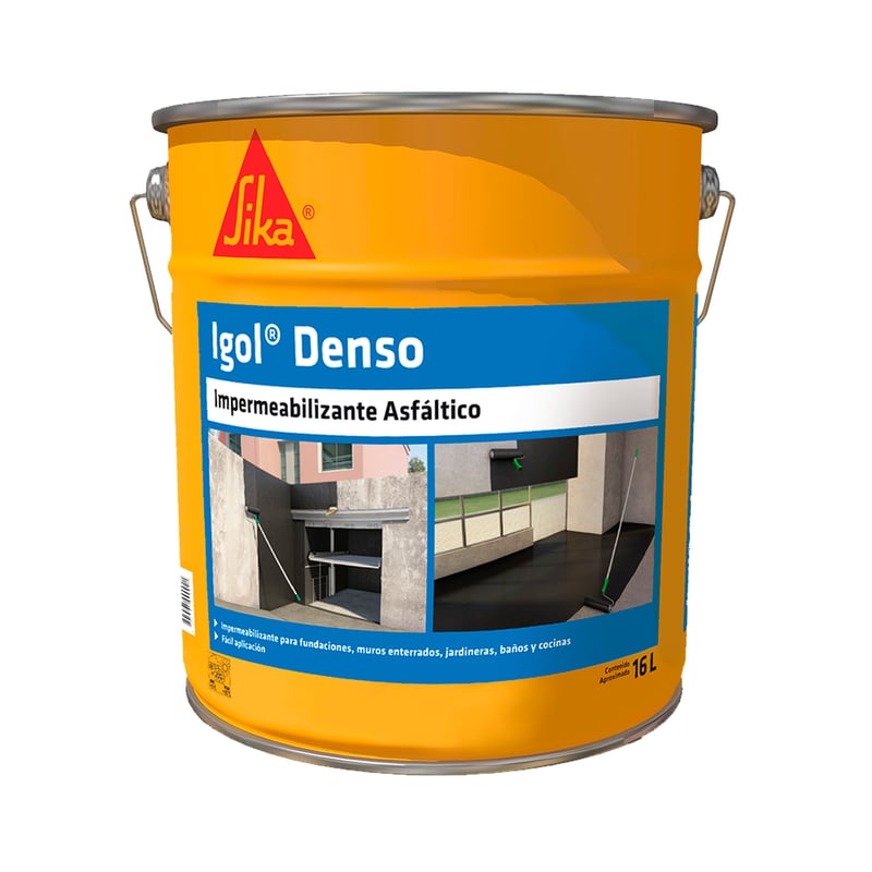 SIKA IGOL DENSO - Impermeabilizante Asfáltico Universal Tineta 16lts ...