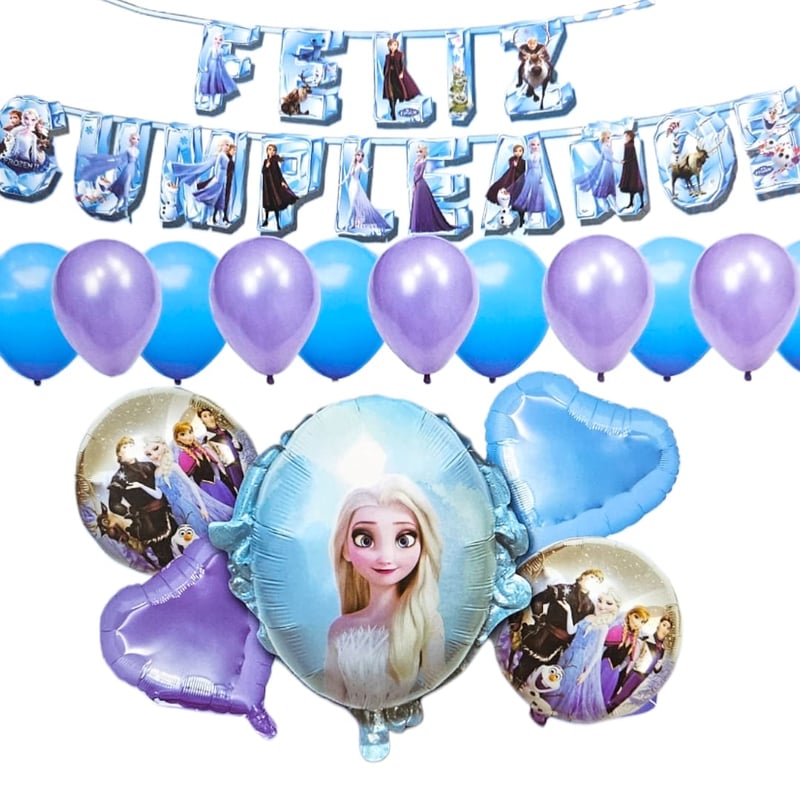 GENERICO Pack Decorativo para Cumpleaños Frozen Azul | falabella.com