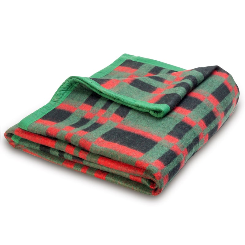 SUEÑO BLANCO FRAZADA A CUADROS VERDE LINEAS ROJAS 1½ PLAZA | falabella.com