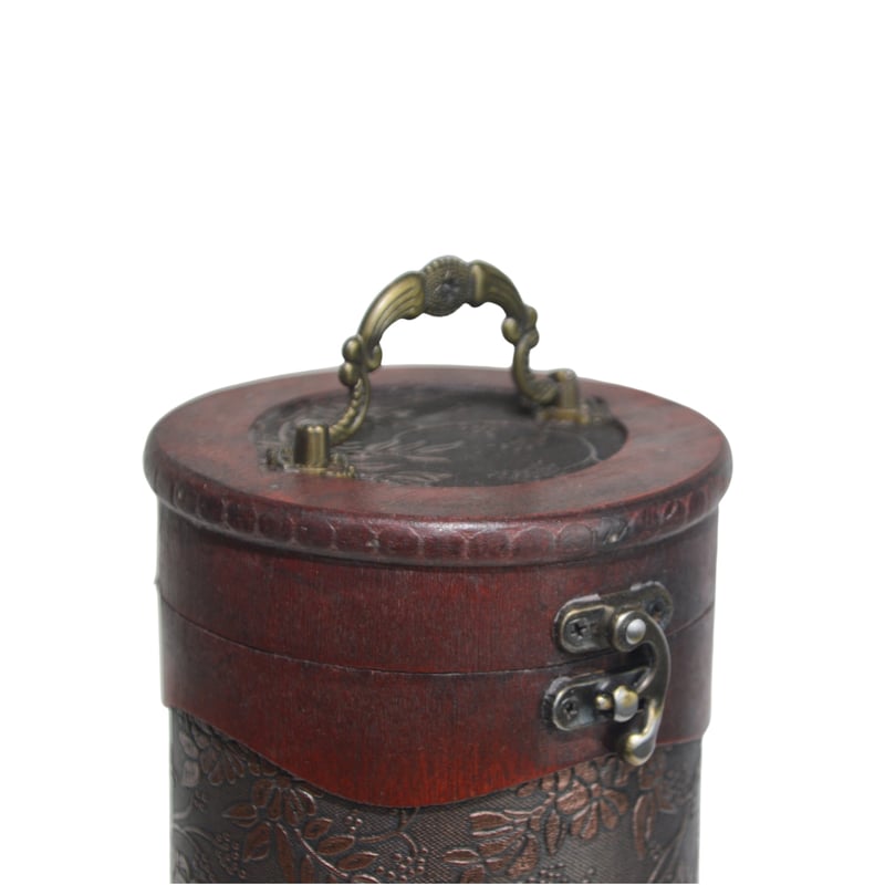 NECTAR Porta botella de cuero 23x23x33 cm | falabella.com