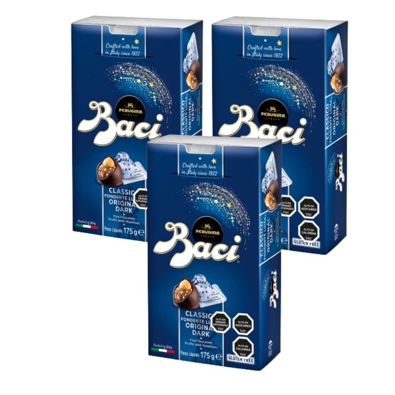 GENERICO PACK X 3 CHOCOLATE BACI ORIGINAL DARK 175G SIN GLUTEN ...