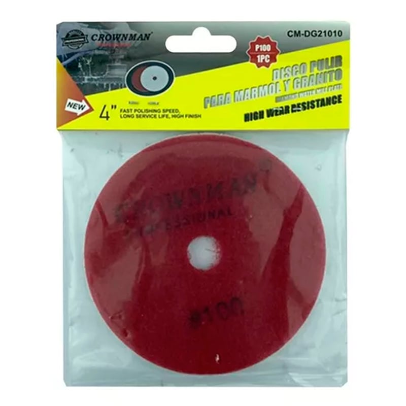 Disco Lija Para Pulir Marmol Granito 4 Pulgadas Crownman grano 100 ...