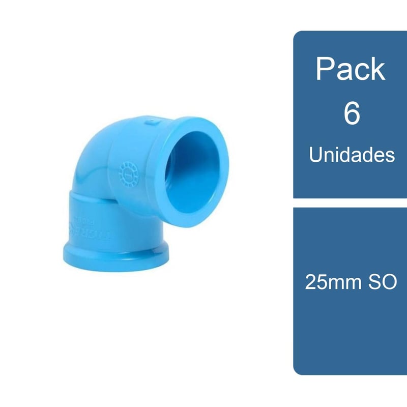 GENERICO Pack 6 Codo PVC Hidráulico 25mm SO PVC | falabella.com