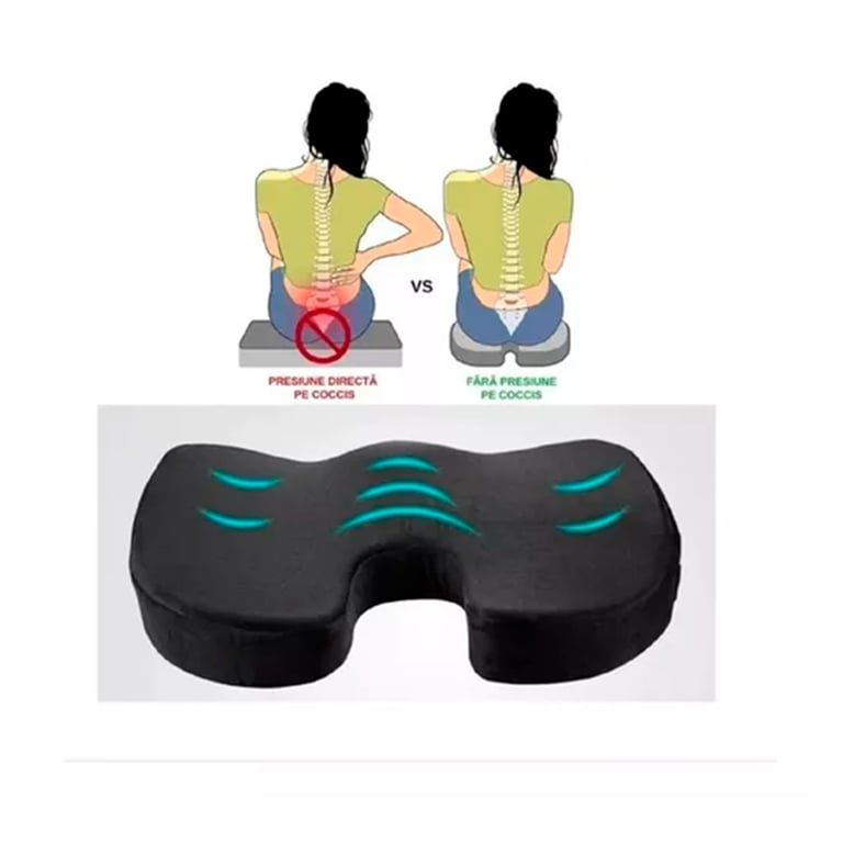 GENERICO Cojín Coxis Ortopédico Ergonómico Con Memoria Asiento ...