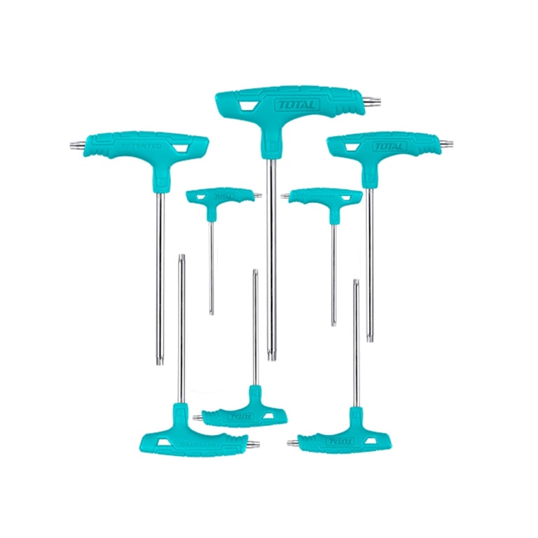 TOTAL TOOLS Set Juego Llaves Allen Estrella con Mango T 8 Piezas TOTAL ...