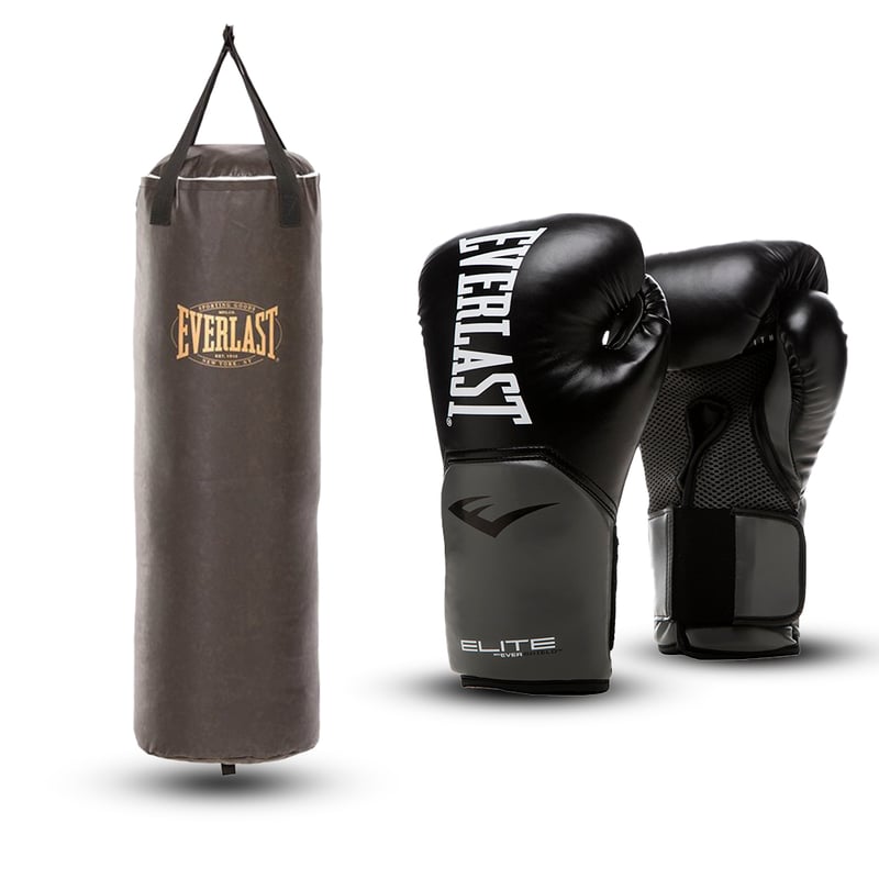 EVERLAST Kit de Boxeo Vintage Saco 120 cm -Guante 12oz EVERLAST ...