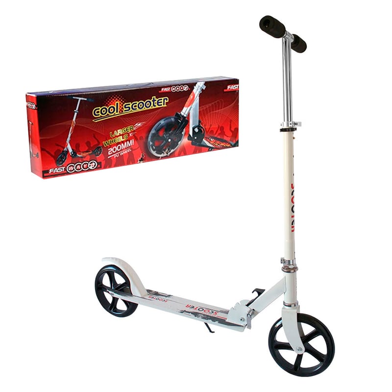 GENERICO Scooter Metalico Clasico 2 Ruedas Niños / Adultos Blanco ...