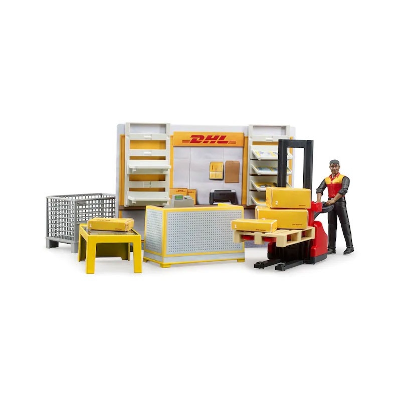 BRUDER BRUDER 62251 BWORLD DHL SHOP WITH HAND PALLET TRUCK | falabella.com