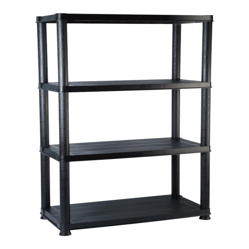 RAM Estante Repisa Rack Plastico 4 Niveles 61X31X130Cm Negro Ram ...