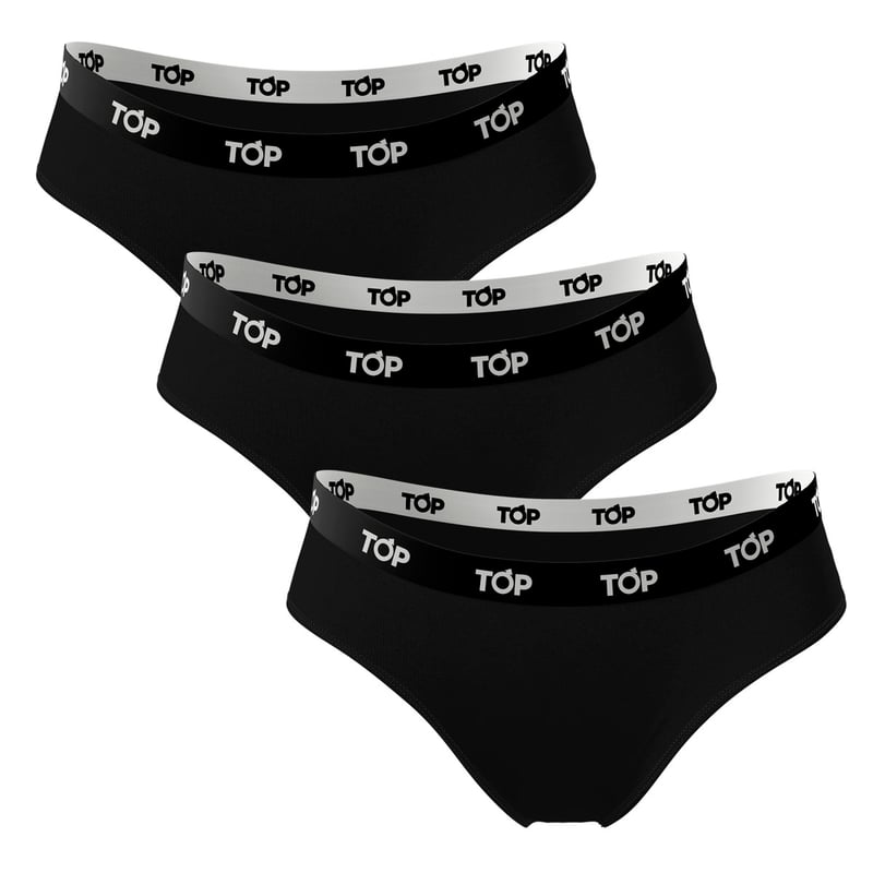 TOP Calzón Bikini Algodón Pack 3 C6 Top | falabella.com