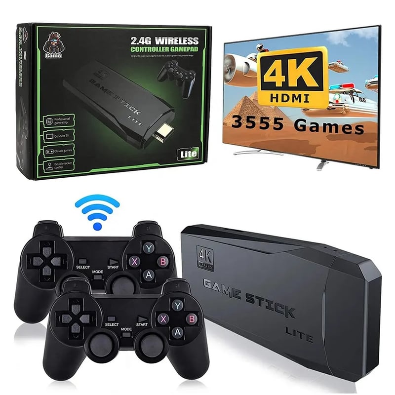 GENERICO Game Stick 4K con 2 Controles Inalámbricos Consola de Juegos | falabella.com