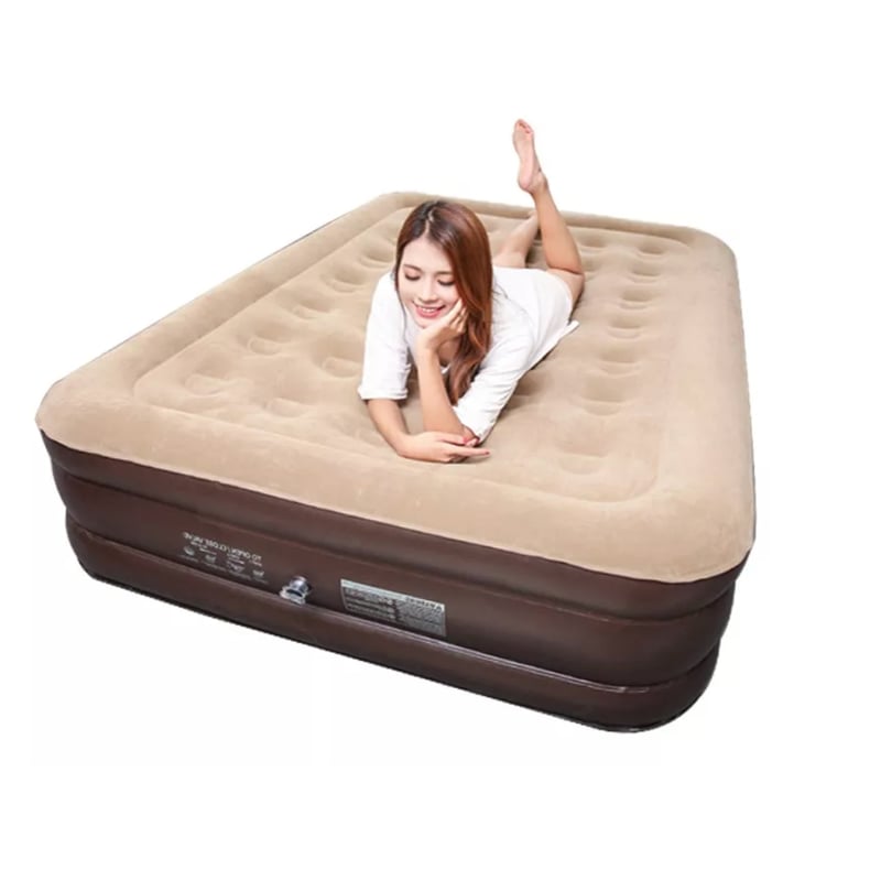 HOMER DESIGN Colchón Inflable Eléctrico Queen Size 2 Plazas Beige ...