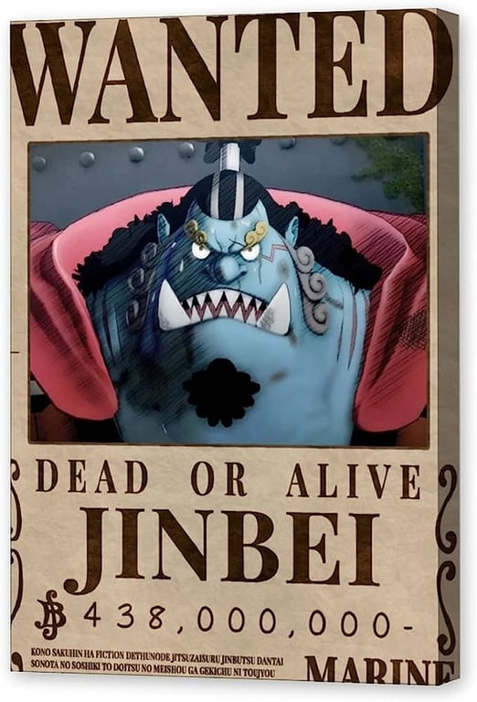 GENERICO Poster One Piece Recompensa Se Busca Wanted Jinbe 28x42cm ...
