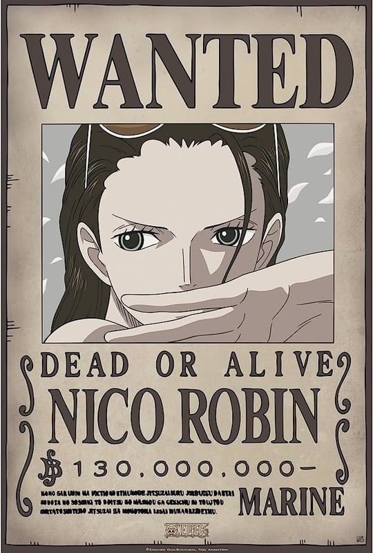GENERICO Poster One Piece Recompensa Se Busca Wanted Nico Robin 28x42cm ...