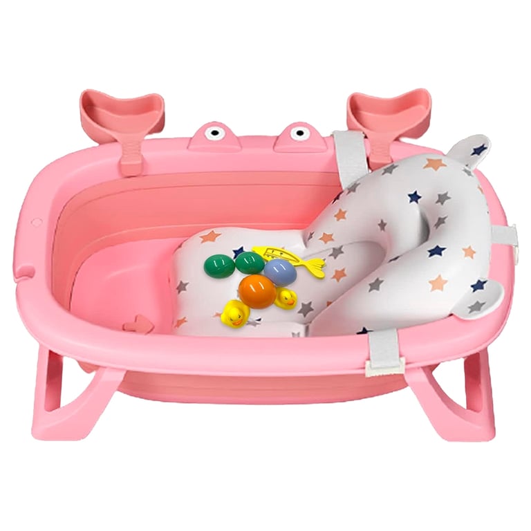 GENERICO Tina Cangrejo Bañera Plegable para Bebés Color Rosado ...
