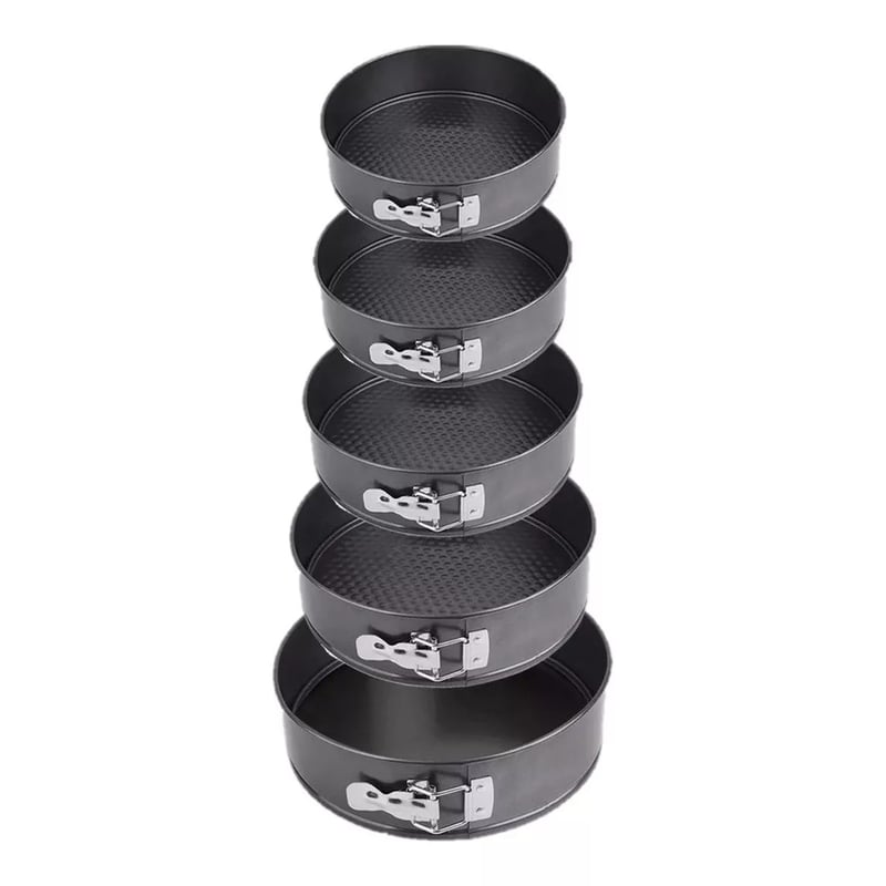 GENERICO Set 5 Moldes Para Tortas Redondos Molde Antiadherent ...