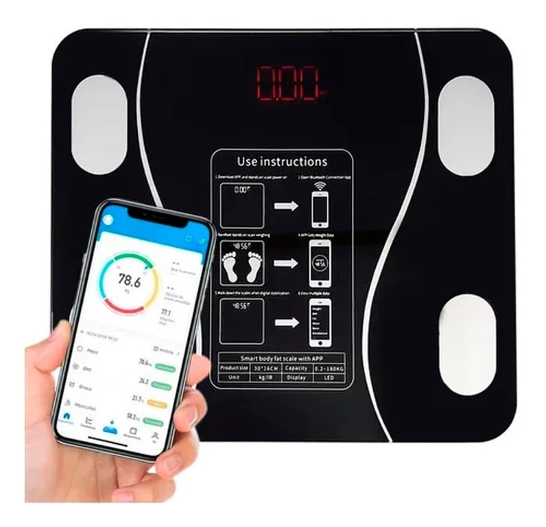 GENERICO Balanza bascula Digital Inteligente Peso y Grasa | falabella.com