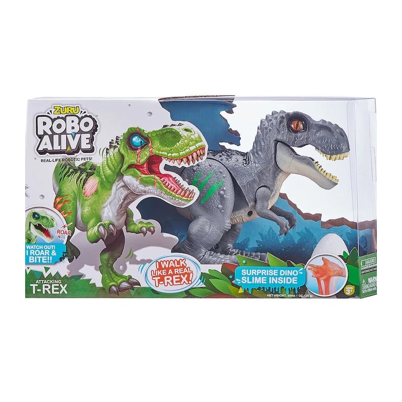 ROBO ALIVE DINOSAURIO T-REX QUE CAMINA CON SLIME ROBO ALIVE ZURU ...