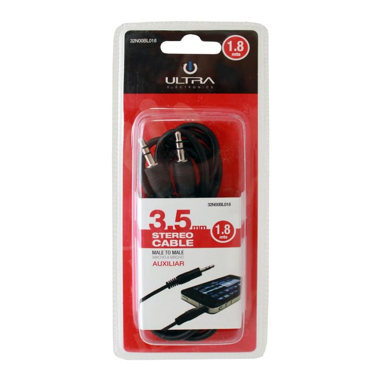 ULTRA CABLE AUXILIAR 1,80 METROS EN BLISTER ULTRA | falabella.com