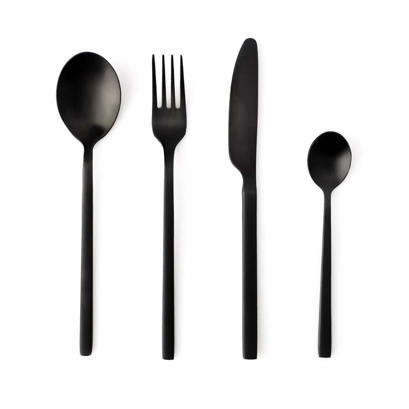 Set 4 Cubiertos Chic Table Minimal Negro BVS | Sodimac - Falabella