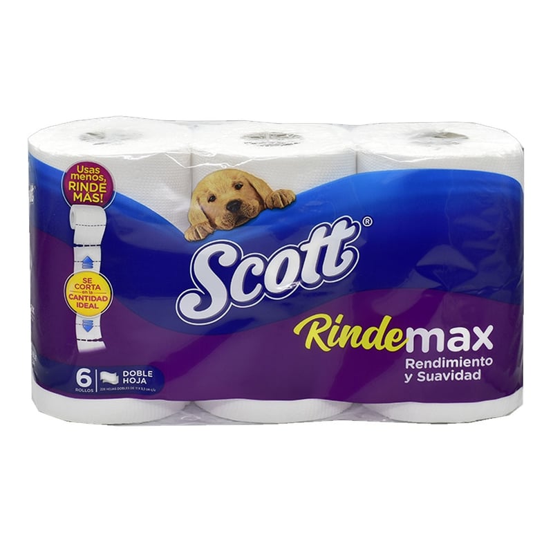 SCOTT Papel Higiénico Scott Ridemax - Doble Hoja 22 Mts - 6 Rollos ...