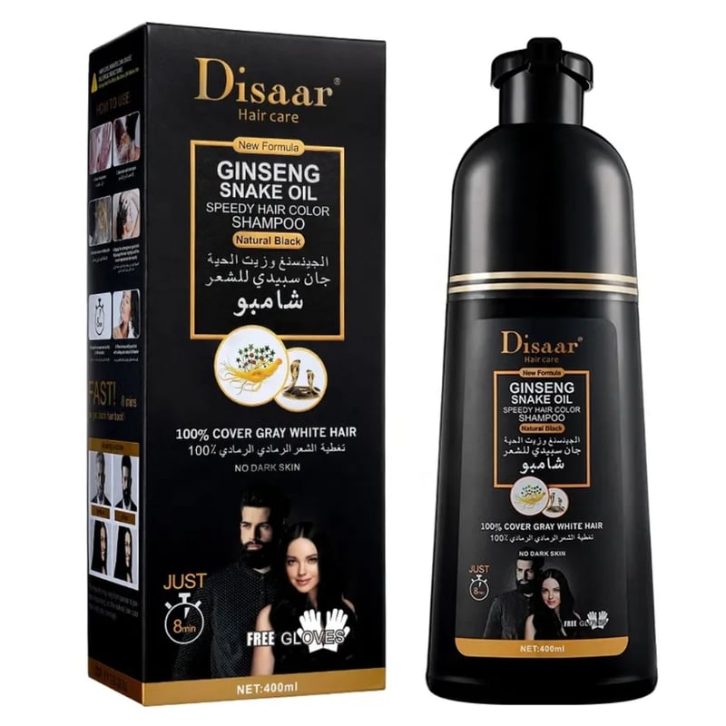 DISAAR Shampoo Colorante Tinte Cubre Canas Negro | falabella.com