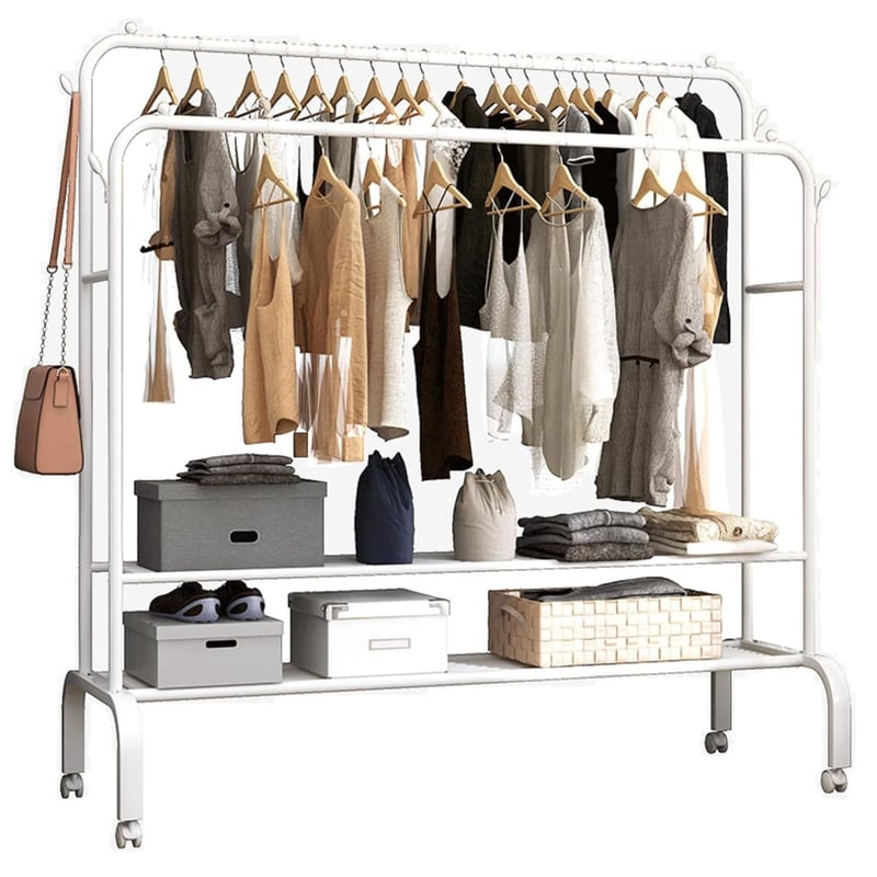 GENERICO Perchero Exhibidor Con Ruedas De 2 Niveles Tendedero De Ropa ...