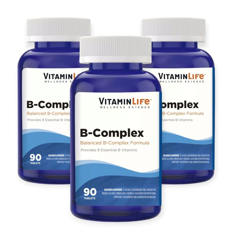 VITAMIN LIFE PACK 3 B-COMPLEX 270 TABLETAS EN TOTAL VITAMINLIFE ...