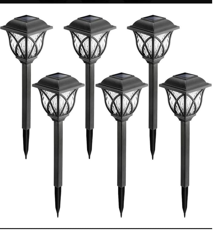 pack de 6 Faroles Solar Led Jardín Antorchas Exterior | Sodimac - Falabella