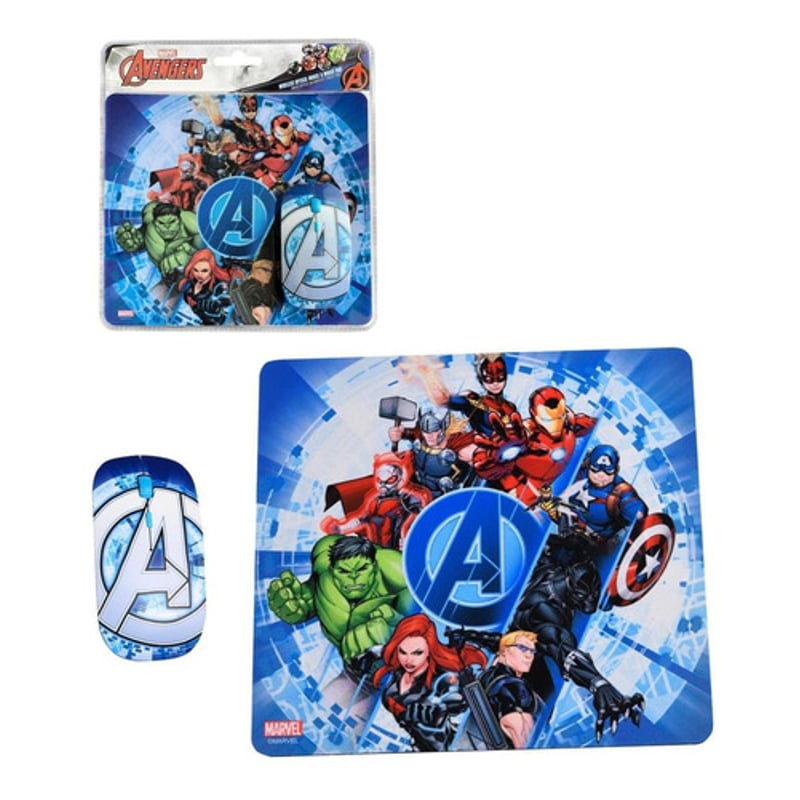 MARVEL Kit Mouse Inalambrico Y Mouse Pad Avengers | falabella.com