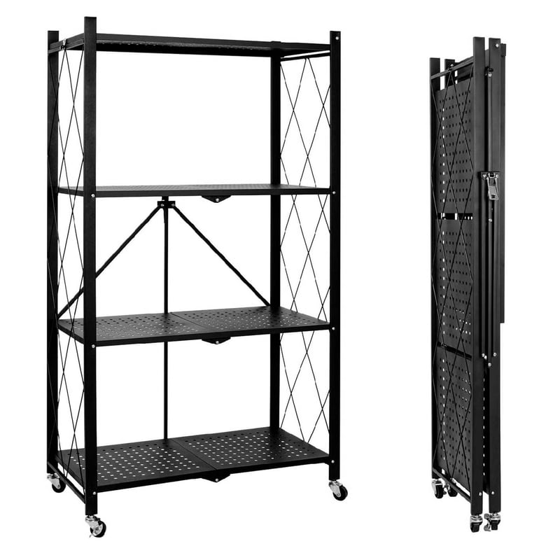 GENERICO Estante Plegable Organizador Multiusos 4 Niveles Con Ruedas ...