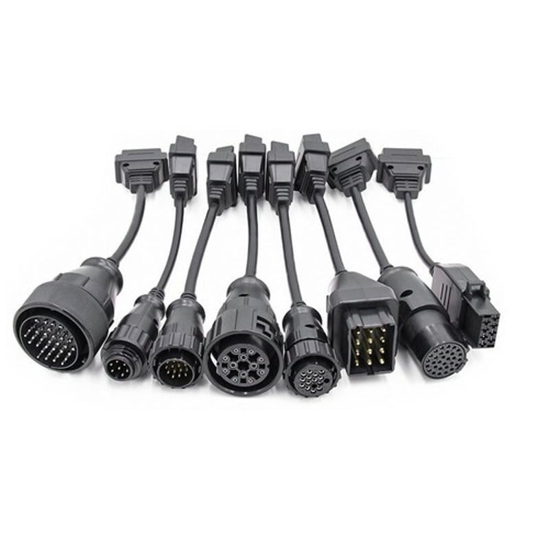 GENERICO Kit 8 Cables De Conexión Para Camiones A Obd2 Delphi O Launch ...