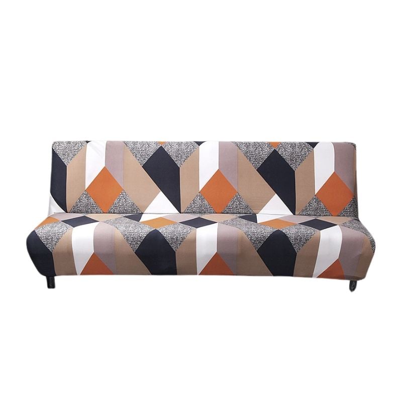 GENERICO Funda Cubre Futón 2 Cuerpos Elasticada Estampado Abstracto ...