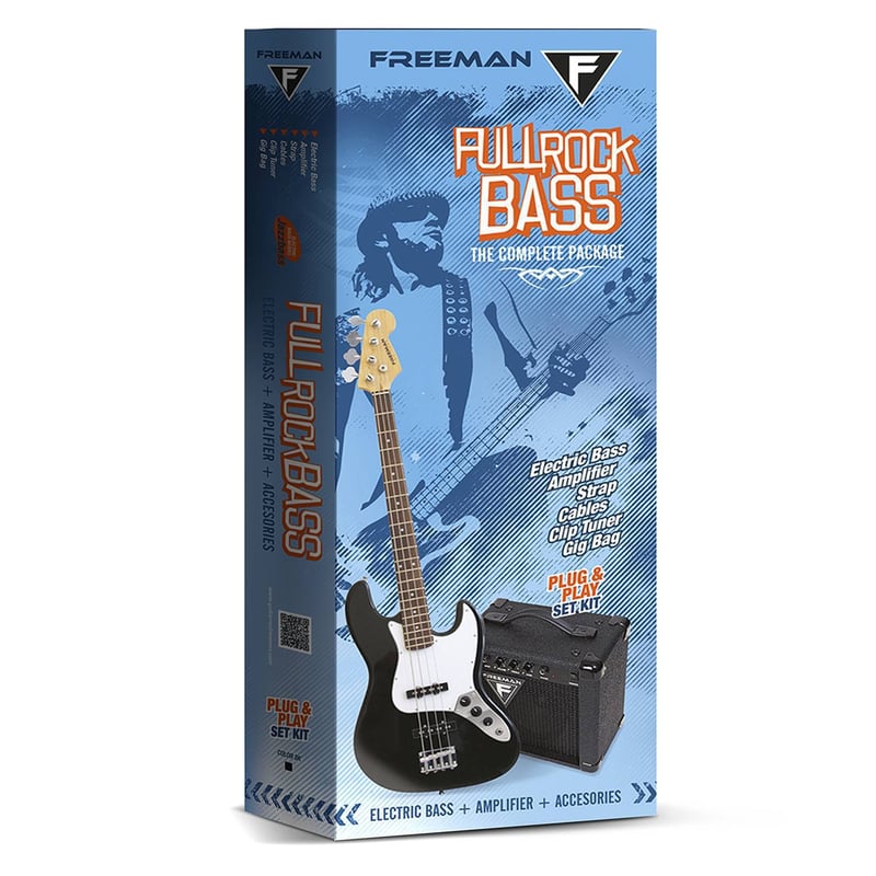 FREEMAN Pack De Bajo Eléctrico Freeman Full Rock - Black. | falabella.com