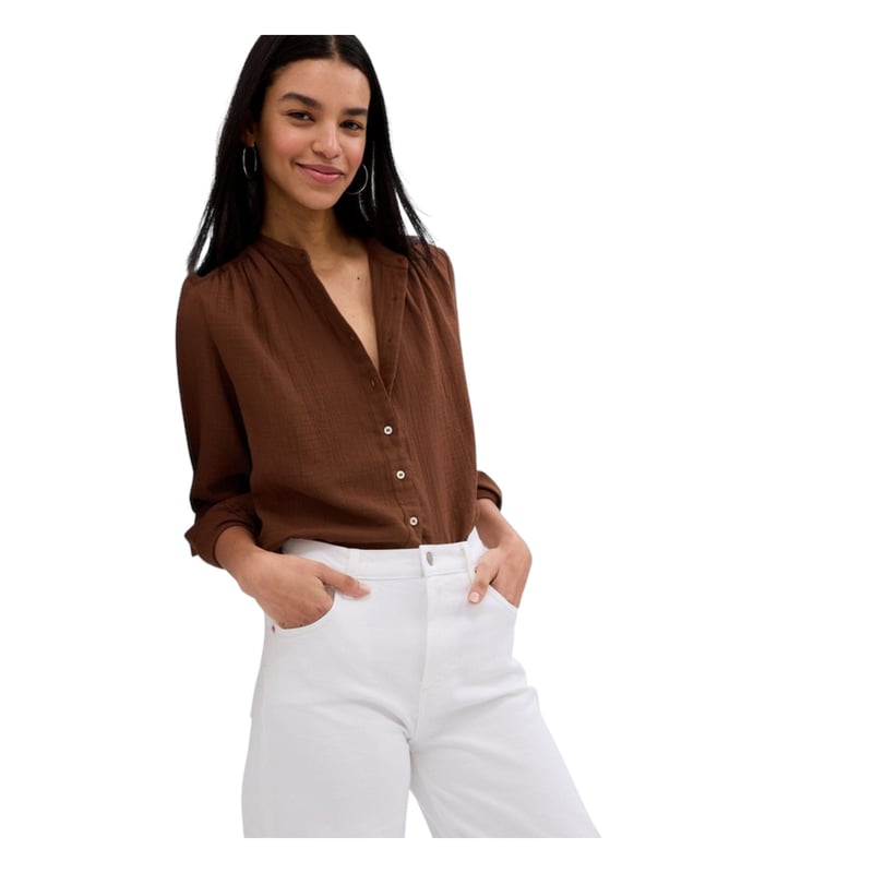 GAP Blusa Manga Larga Café GAP | falabella.com