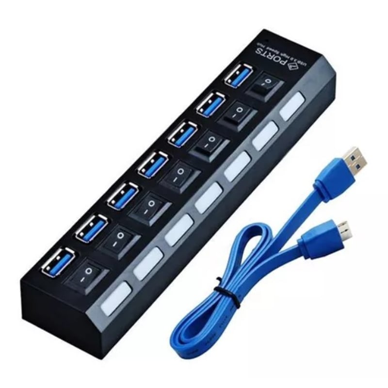 GENERICO Hub 7 Puertos Usb 3.0 Alta Velocidad Switch Indicador Led | falabella.com