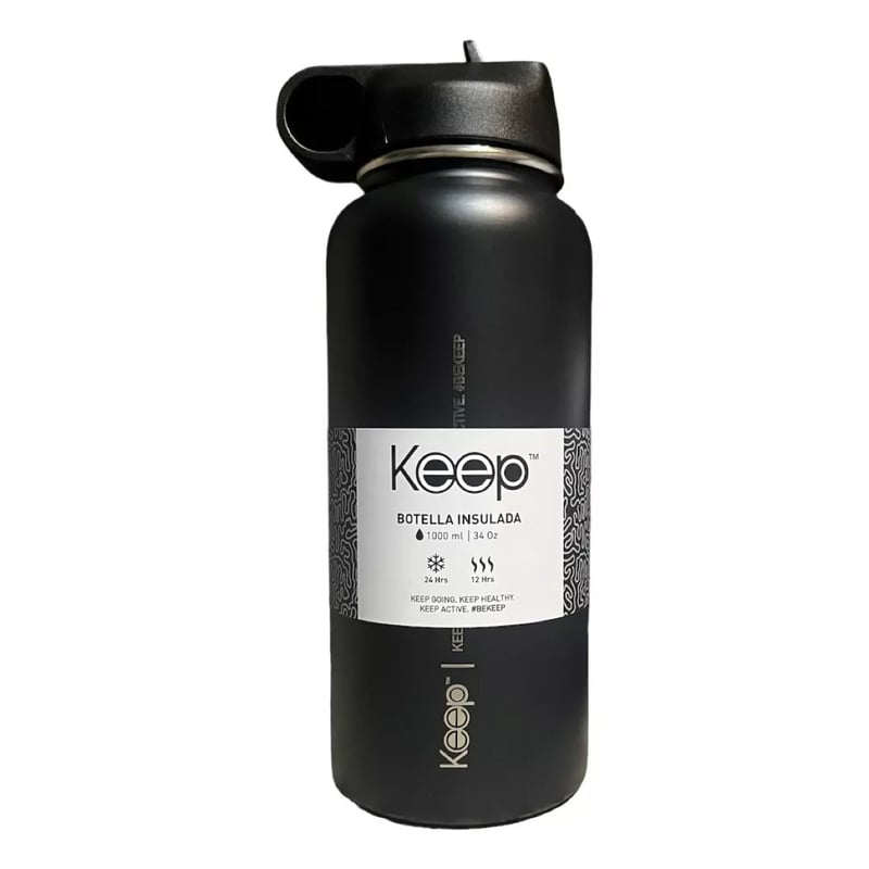 KEEP BOTELLA INSULADA 1LT KEEP COLOR NEGRO | falabella.com