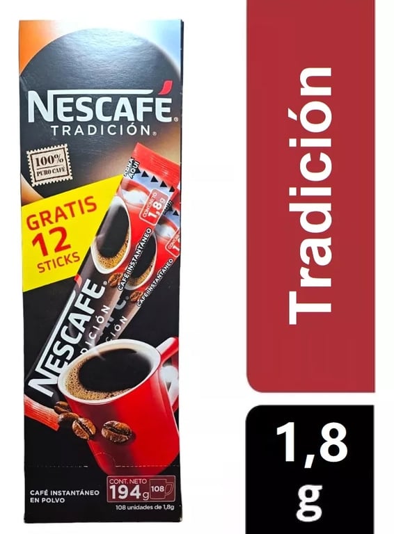 NESTLE Cafe Nescafe Stick Sachet 108 Unidades de 1.8 Gr | falabella.com