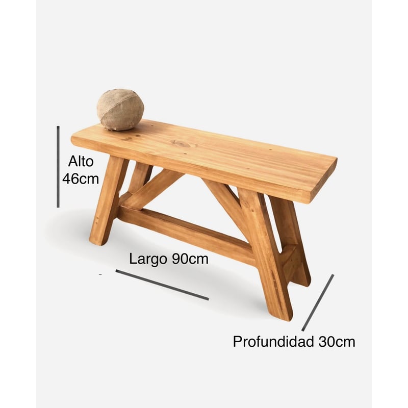 Banca de madera 90cm | Sodimac Chile