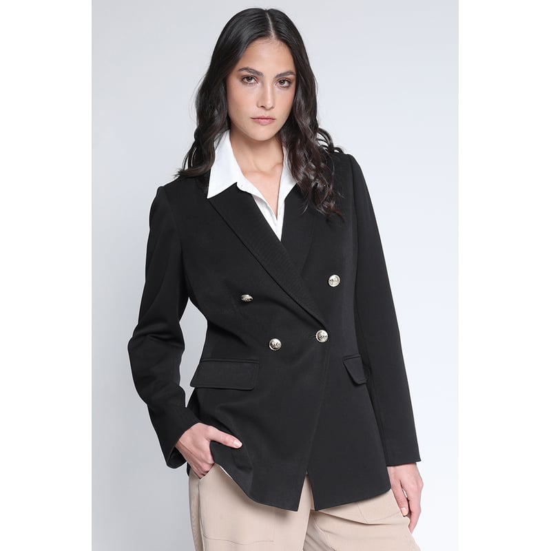 LIOLA Blazer Cruzado Negro Liola | falabella.com