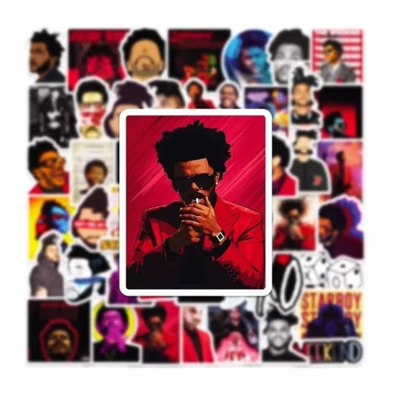 GENERICO 50 Stickers De The Weeknd - Etiquetas Autoadhesivas ...