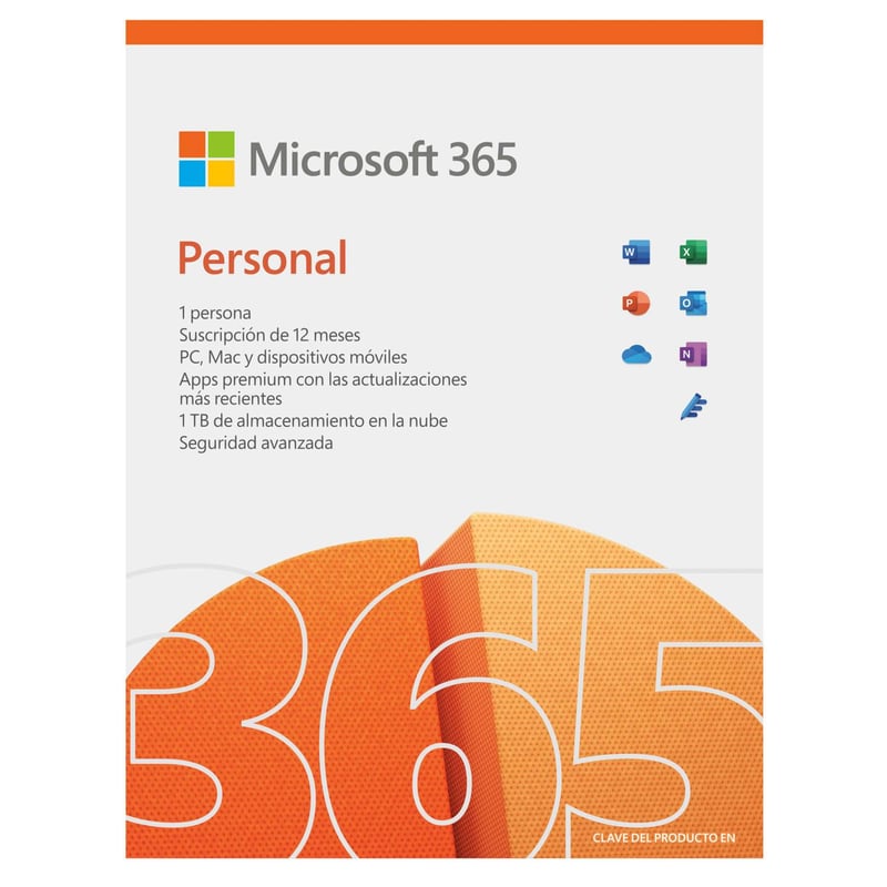 GENERICO Microsoft 365 Personal 1 Persona Suscripción 12 Meses ...