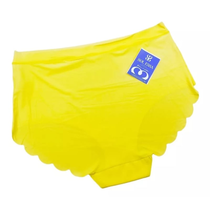GENERICO Calzon Amarillo Tiro Alto Comodo Uso Diario Invisible ...