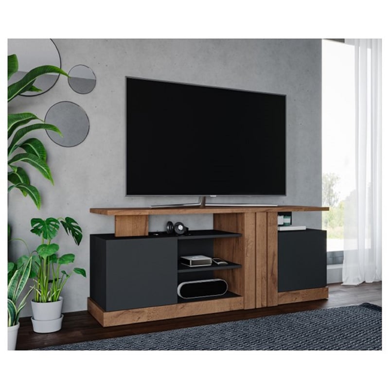 JDO & DESIGN Rack Cristal Jdo & Design 60" Negro Savana | falabella.com