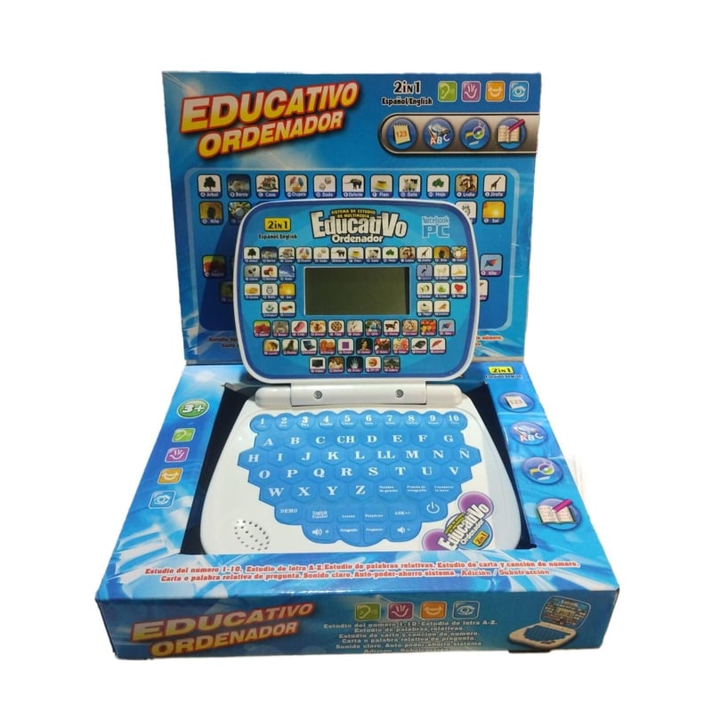 Generico Mini Computador Para Niños Pc Educativo Color Celeste 6369