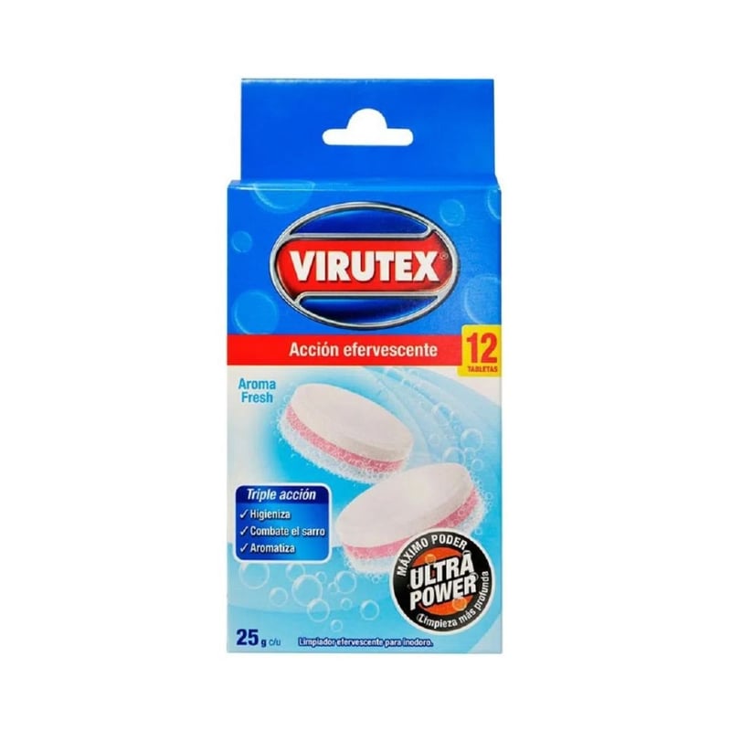 VIRUTEX Pastillas Inodoro Efervescentes Antisarro Virutex 12tabletas ...