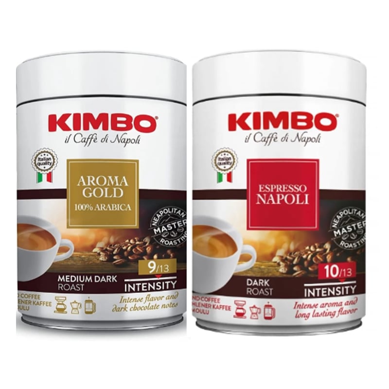 KIMBO Café Molido Kimbo Aroma Gold y Café Italiano Kimbo Napoli ...